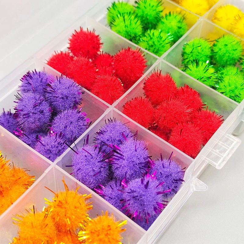 100PCS/Box Mixed Colour Glo-Bug Egg Fly Nymph Fishing Trout Fly Tying ...