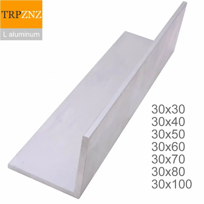 30mm x 30 x40 x 50 x 60 x 70 x 80 x 100 mm 6063 Right Angle aluminum L ...