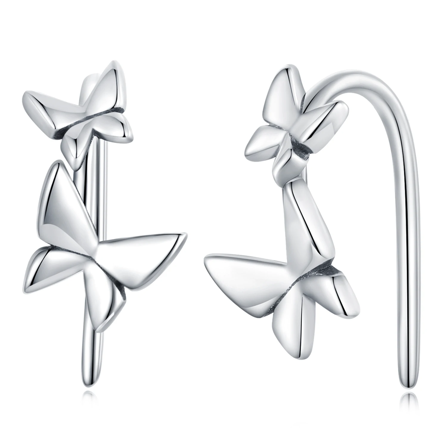 Sterling-Silver-S925-Butterfly-Earrings-For-Women-Fashion-Original ...