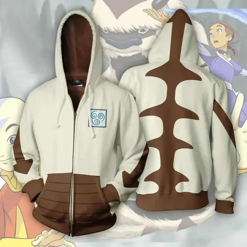 AVATAR-Last-Airbender-APPA-Cosplay-Hoodie-Zipper-Up-Hooded-Casual ...