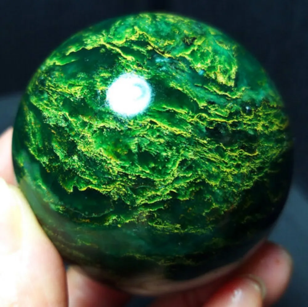 Beautiful-Natural-emerald-Quartz-Crystal-Ball-Spiritual-Healing-Gem ...