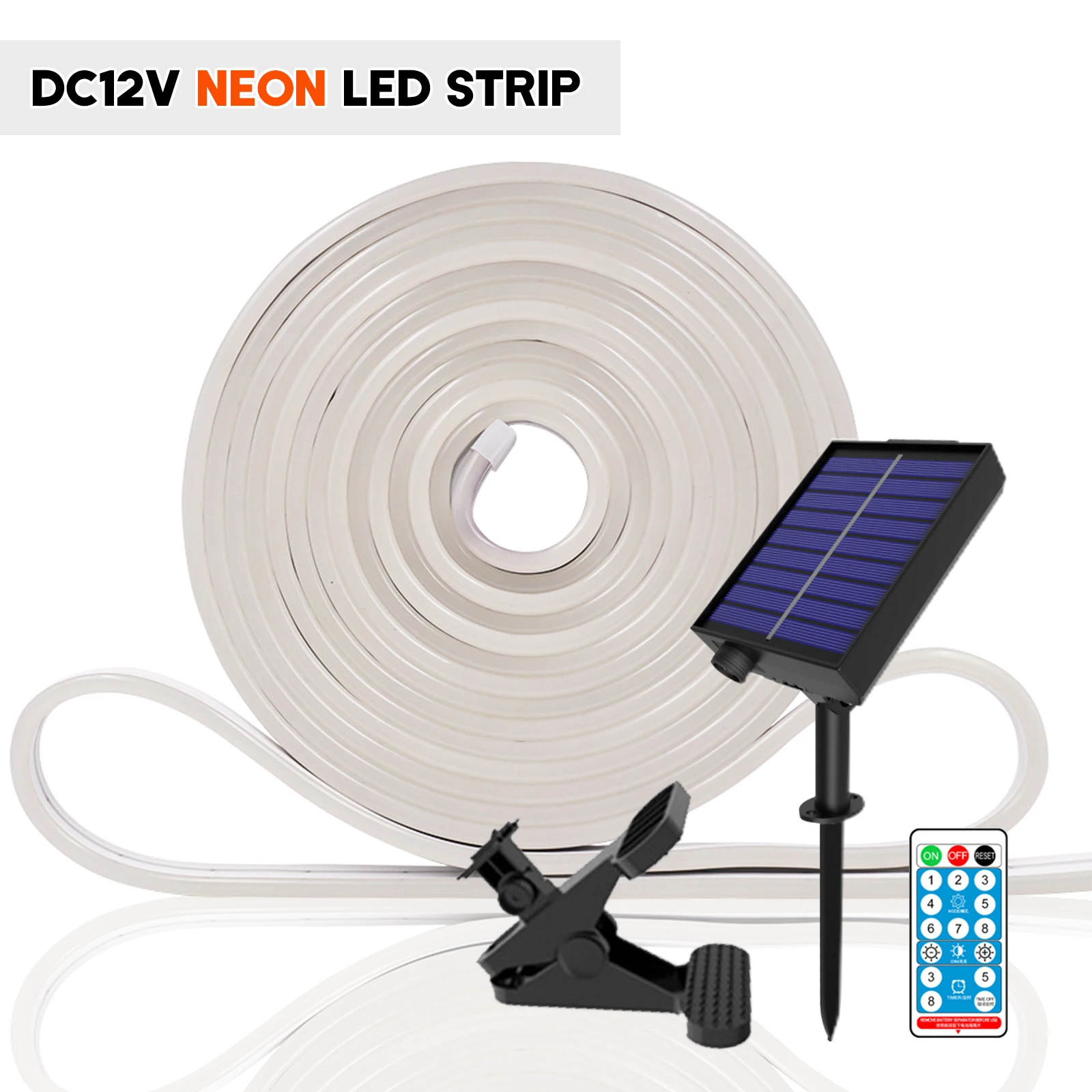 12V-Solar-Power-LED-Strip-Flexible-LED-Neon-Light-with-Remote-6x12mm ...