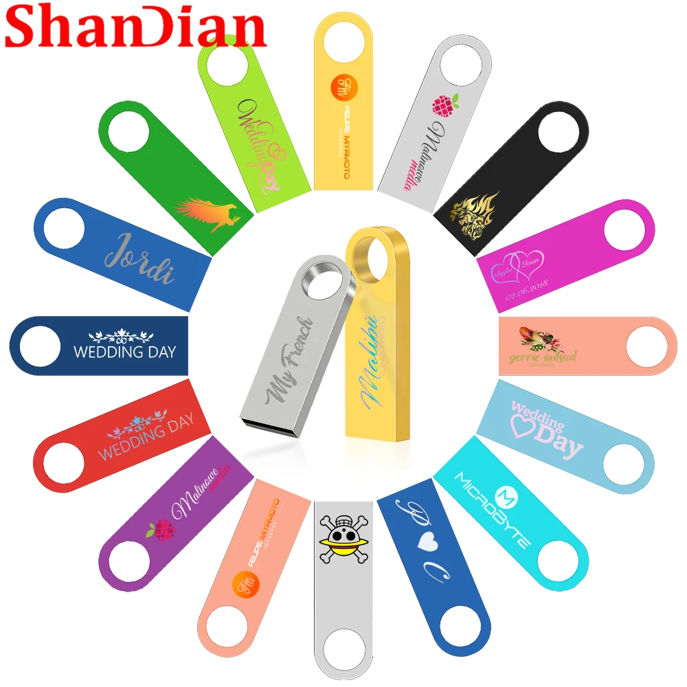 10/PCS New USB 2.0 64GB U Disk 32GB Free Custom LOGO Flash Drive 16G ...