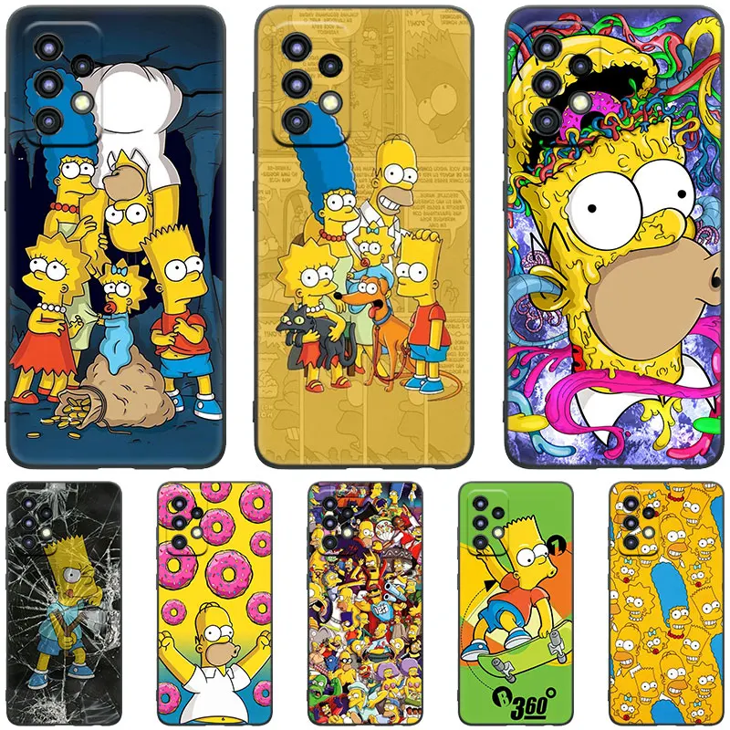 The-Simpsons-Black-Case-For-Samsung-Galaxy-A04S-A04E-A12-A13-A14-A22 ...
