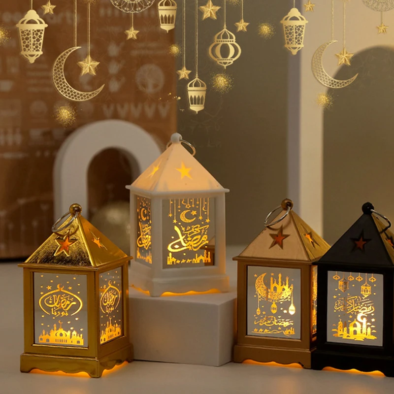Eid Mubarak LED Lantern Creative Night Light Lamp Ramadan Kareem ...