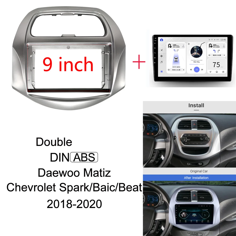 9 inch Radio Fascia for Daewoo Matiz Chevrolet Spark Baic Beat 2018 ...
