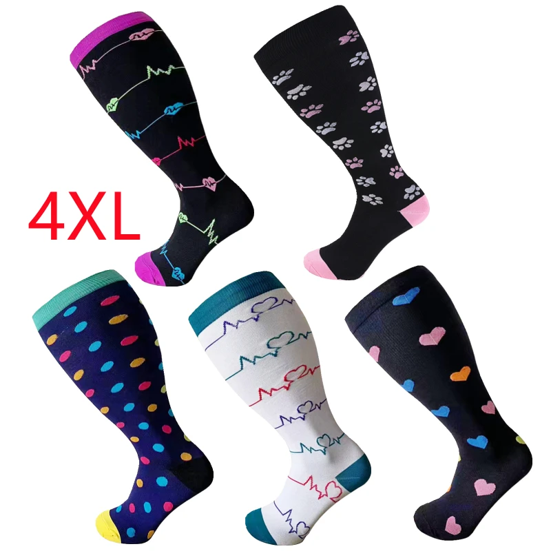 3-5-Pairs-Compression-Socks-Varicose-Veins-Knee-High-Sock-Anti-Fatigue ...