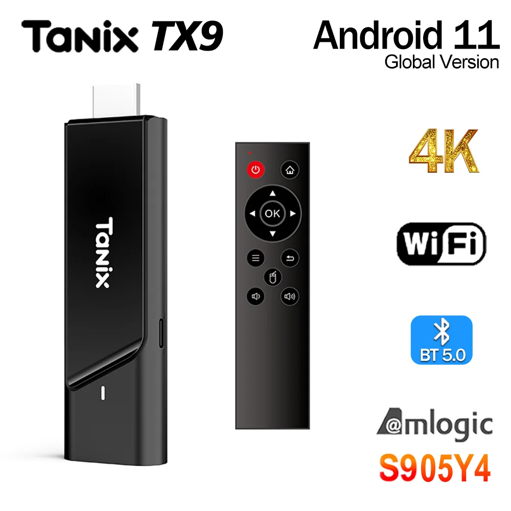 TANIX-TX9-Android-11-TV-Stick-Smart-TV-Box-AV1-Amlogic-S905Y4-2GB-16GB ...