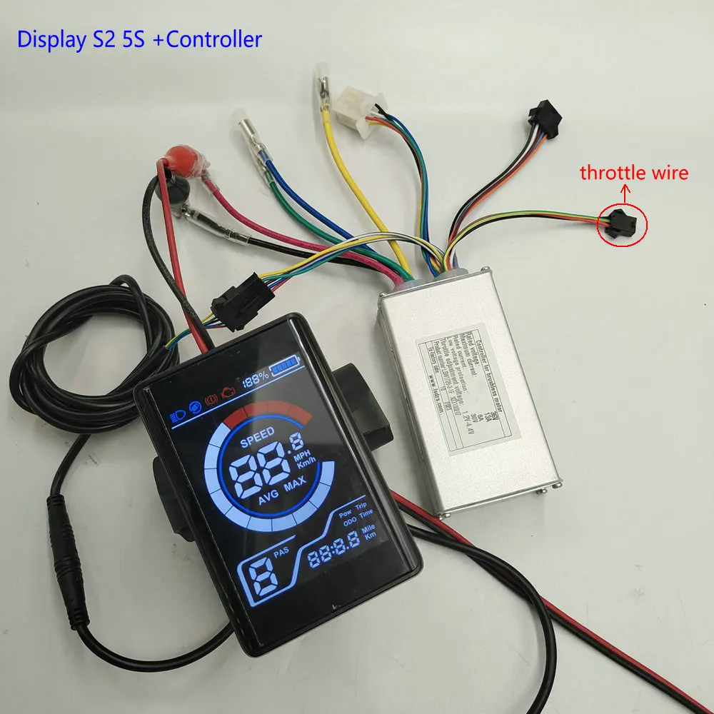 LCD-Display-S2-LISHUI-Controller-13A-25a-With-Rotating-Handle-THROTTLE ...