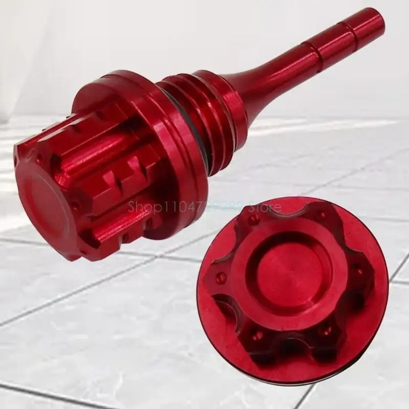 Motorcycle Engine Oil Dipstick Aluminum Hexagonal Oil Dipstick Dip for ...