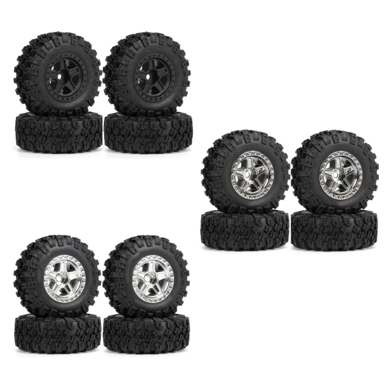 4 piezas 1:24 en carretera RC 19mm Hub 1,0 pulgadas Beadlock 5 Spoke ...