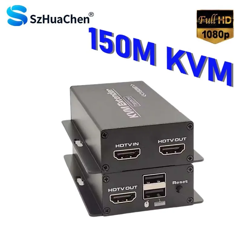 Extensor-de-cable-de-red-Ethernet-RJ45-150m-60m-HDMI-KVM-transmisor-y ...