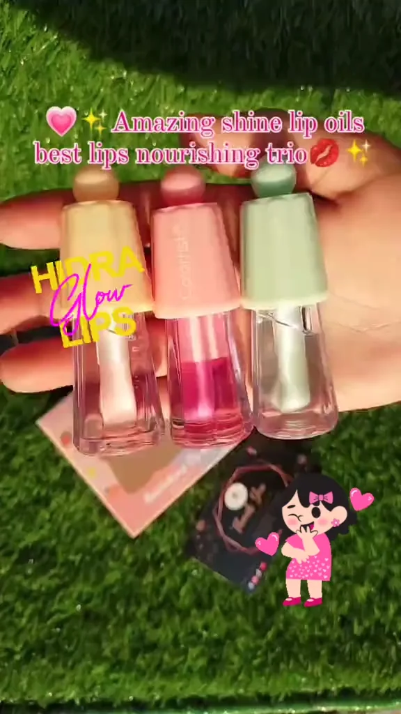Color Fish 3-Piece Set for Juicy Lips! Transparent Lip Gloss for Dry ...