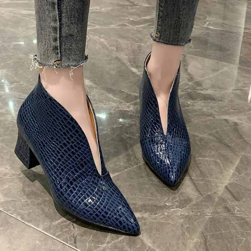 Pointy-V-neck-Patent-leather-Single-Women-Shoes-High-Heels-Spring ...