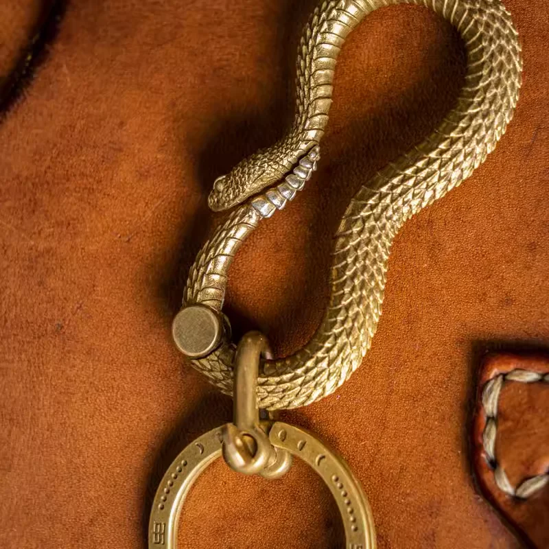 Brass-Rattlesnake-Keychain-para-homens-e-mulheres-presente-pingente ...