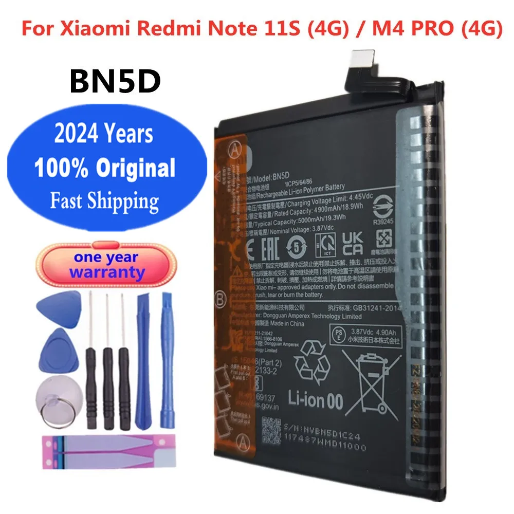 2024-Years-BN5D-Original-Battery-For-Xiaomi-Redmi-Note-11S-11-S-4G-M4 ...