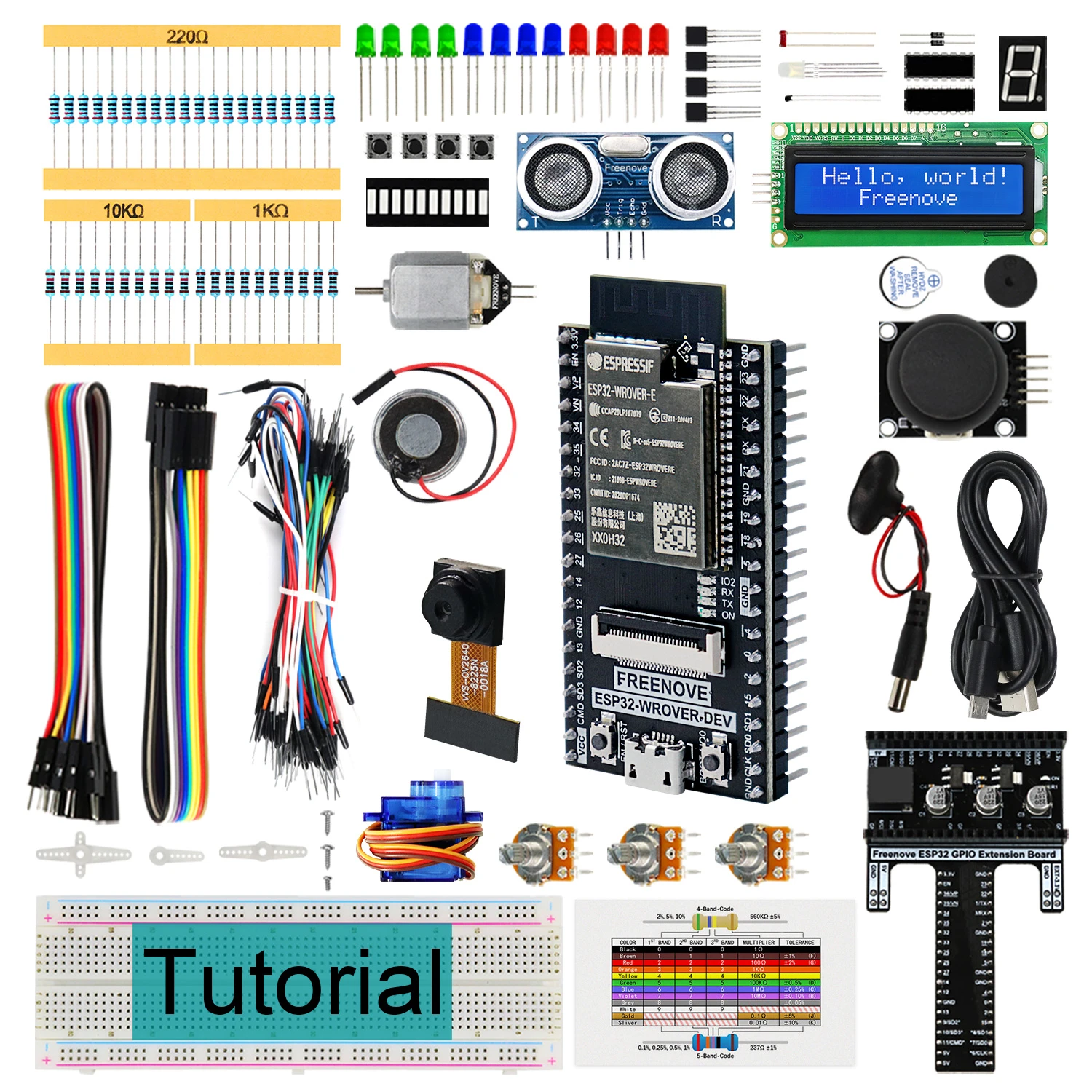 Freenove Super Kit de iniciación para ESP32 WROVER, cámara inalámbrica ...