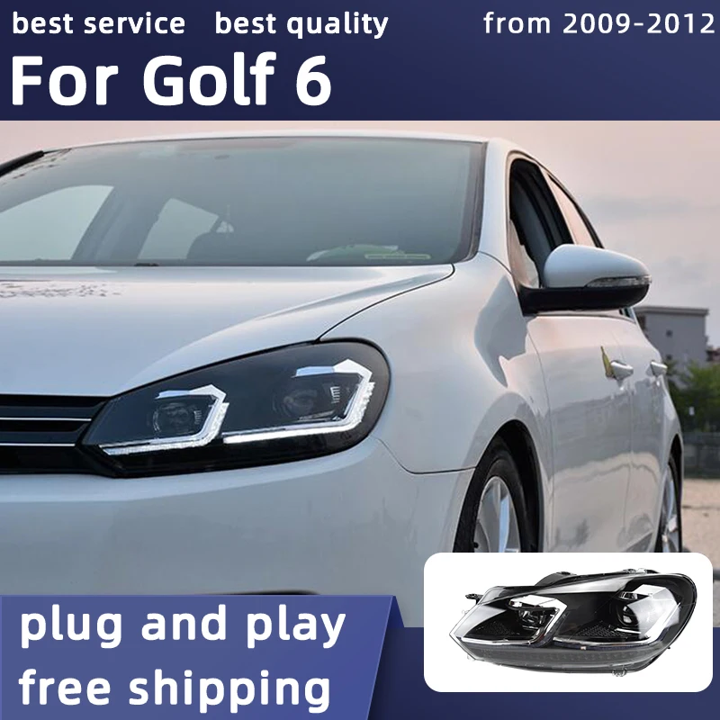 Car-Styling-Headlights-for-VW-Golf-6-MK6-Jetta-Variant-R20-Style-LED ...