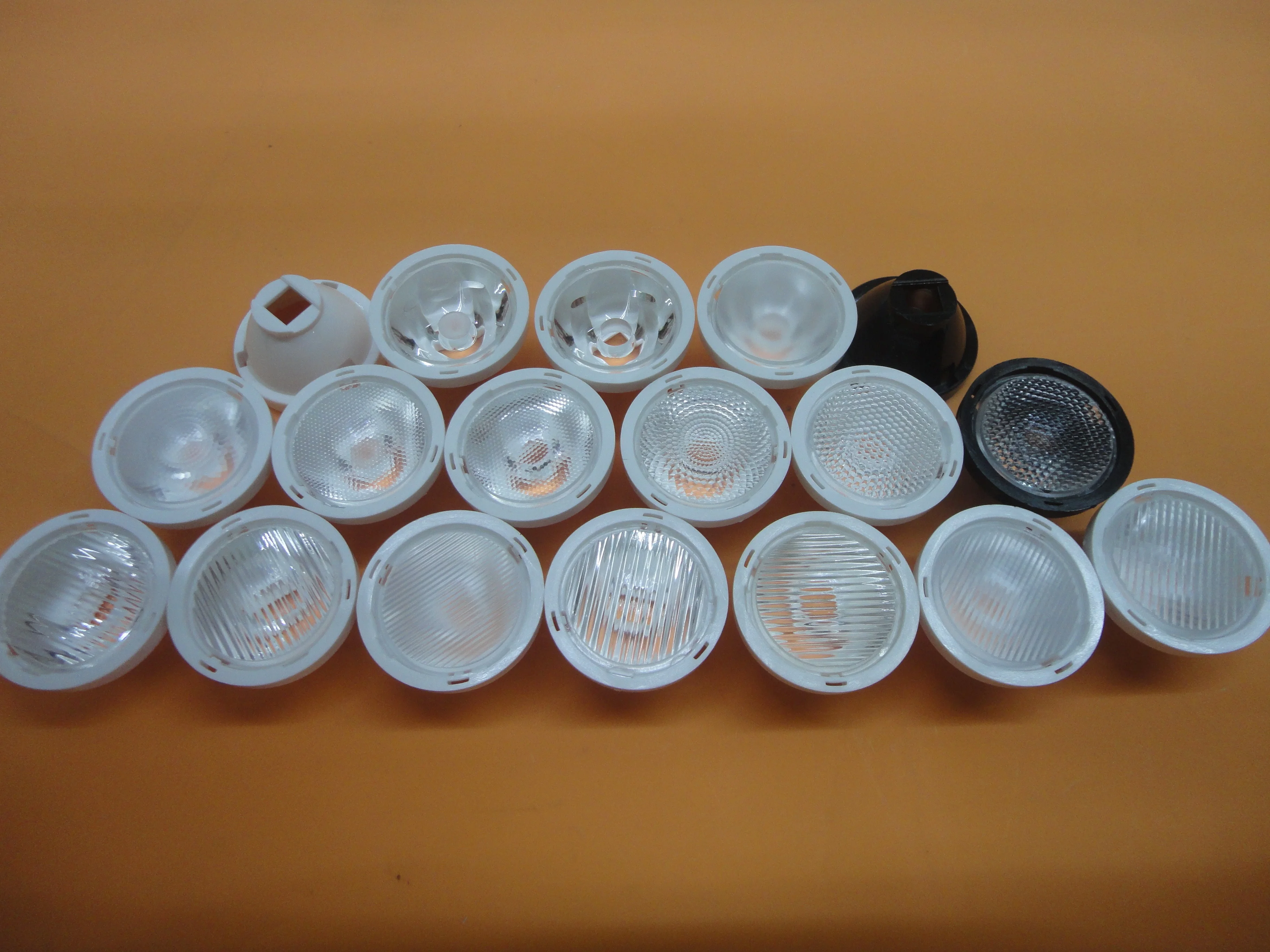 SST40-LED-Lens-With-holder-Diameter-23-3mm-Smooth-Stripe-Frosted-and ...