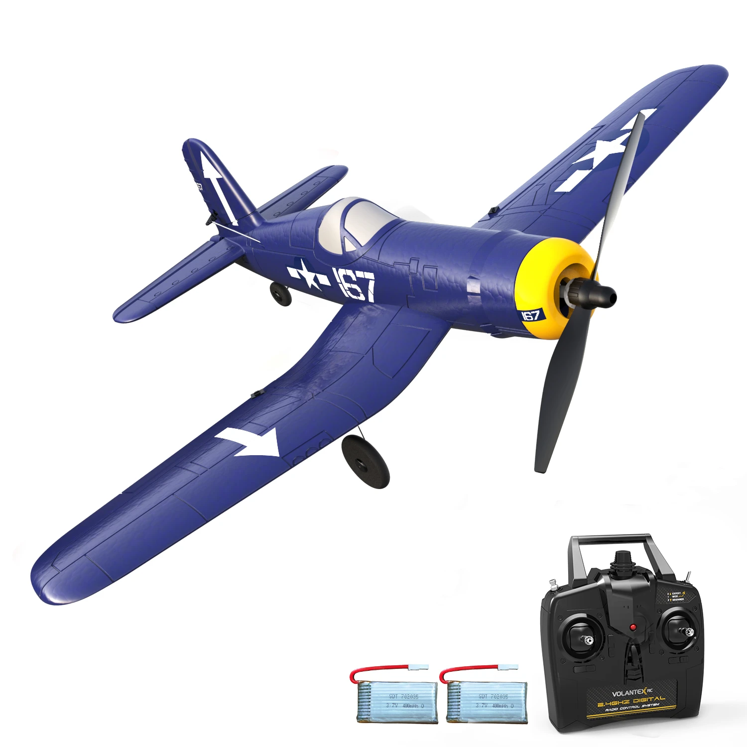 Volantex RC Plane F4U Corsair 2.4Ghz 4CH 6 Axis Gyro EPP Foam 400mm ...