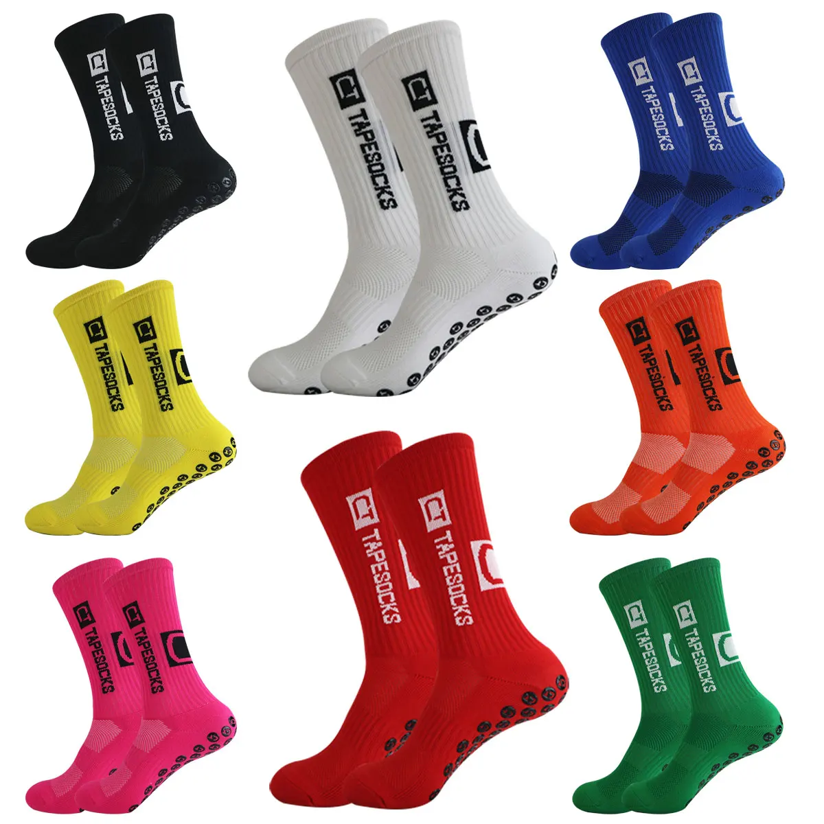 CT-TAPESOCKS-Non-Slip-Grip-Socks-Calf-Socks-Perfect-for-Football ...