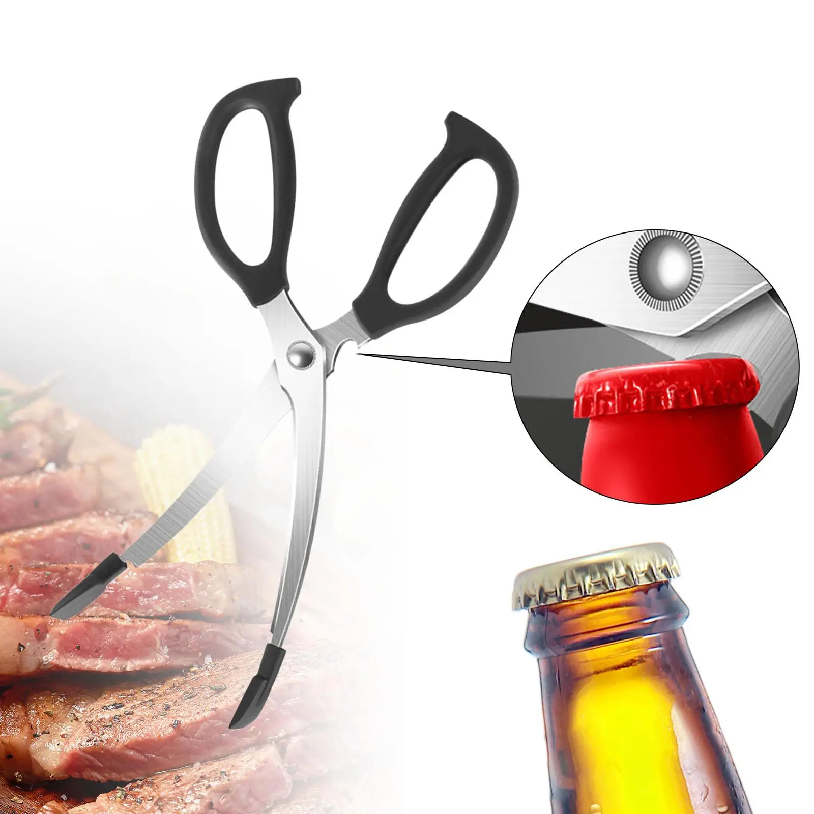 BBQ-Scissors-with-Protective-Case-Versatile-Professional-Stainless ...