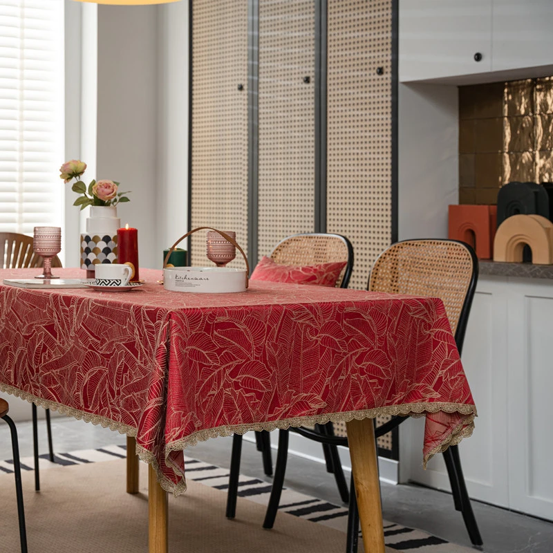 Red-Tablecloth-Wedding-New-Year-Festive-Tablecloth-Exquisite-Jacquard ...