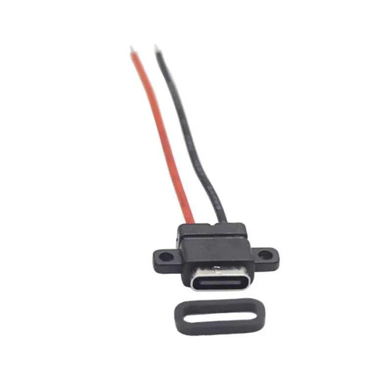waterproof-USB-Type-C-3-1-2-Pin-Female-Socket-Welding-Wire-Connector ...