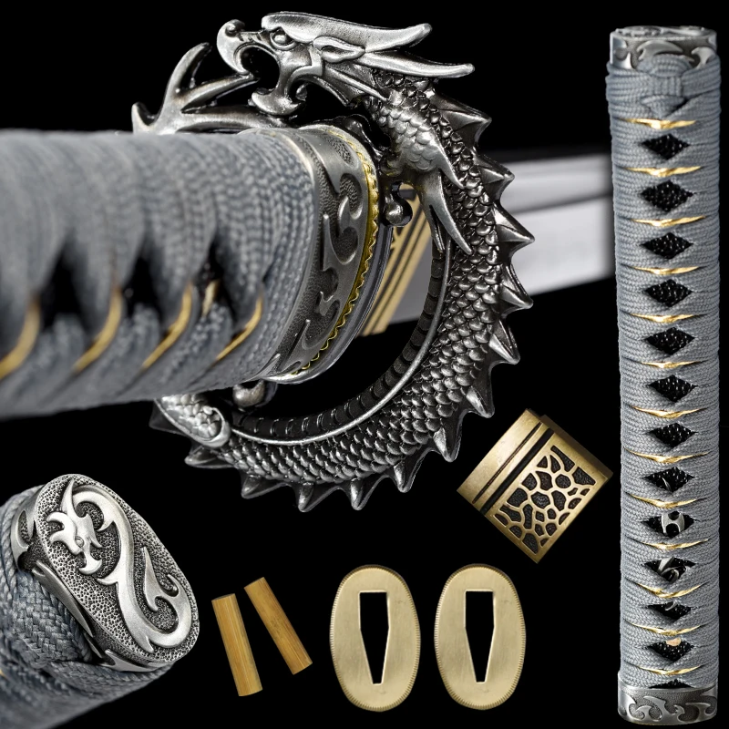 A-Set-Dragon-Theme-Tsuba-Menuki-Kashira-Tsuka-Habaki-Seppa-For-Real ...