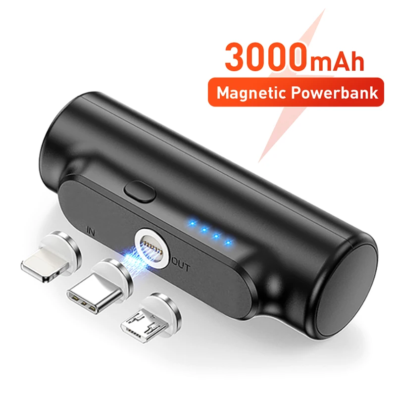 Power Bank for iPhone Samsung 3000mAh Flashlight Powerbank External ...