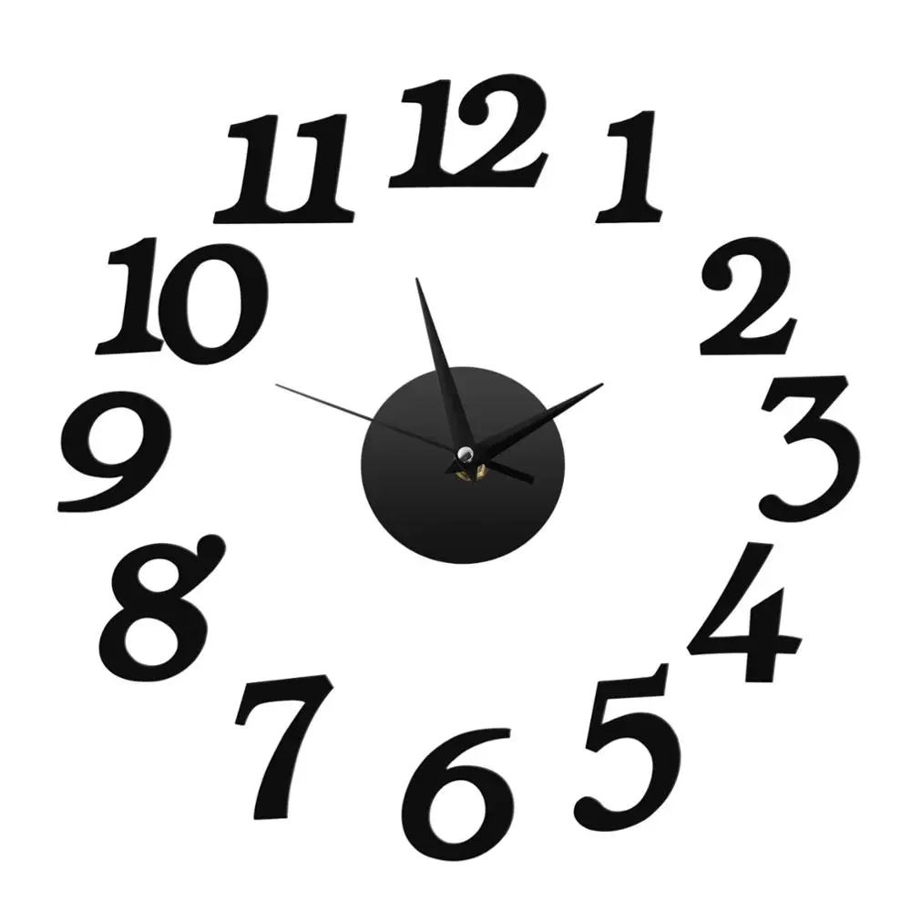 3D-Large-Wall-Clock-Sticker-Acrylic-Silent-Digital-Big-DIY-Self ...