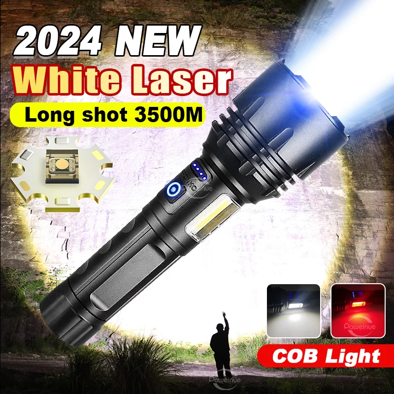 Powerful-LED-Flashlight-Rechargeable-Type-C-USB-18650-Waterproof-Zoom ...
