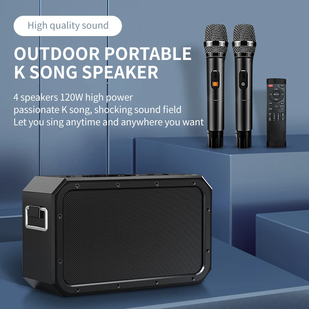 V3K-120W-High-power-Karaoke-speaker-Outdoor-Karaoke-Bluetooth-Speakers ...