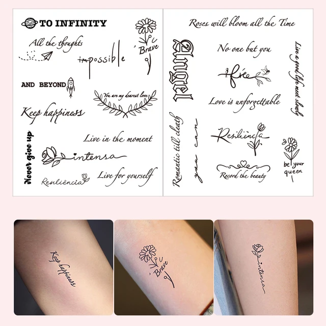 Fake tattoo letters | Orangetattooshop.com