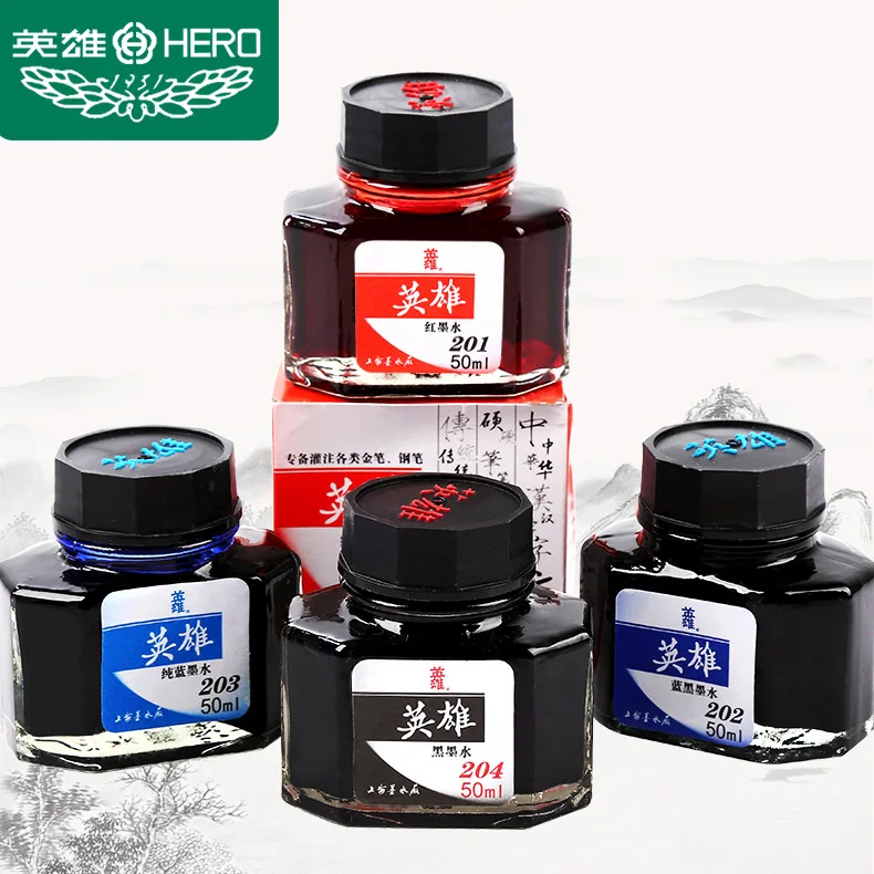Hero Ink Non-carbon Large Capacity 50ml Red 202 Blue Black 203 Blue 204 ...
