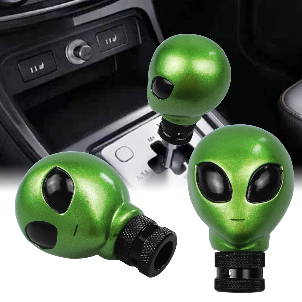 Universal Green Lime Alien UFO Gear Shift Knob Aluminum Alloy Car Gear ...
