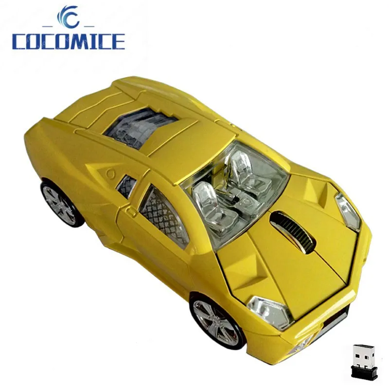Racing Car Shaped Mouse USB Optical Wireless Mouse 1600DPI Mini 3D ...