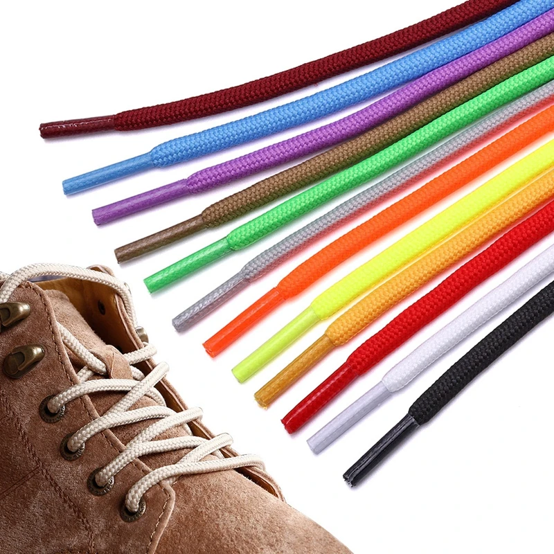1 Pair Round Shoelaces Top Quality Polyester Classic Off White Shoe ...