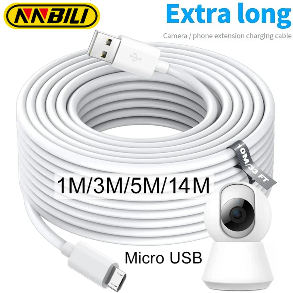 NNBILI-1m-14m-Cable-de-datos-de-carga-r-pida-Micro-USB-Extra-largo-para ...