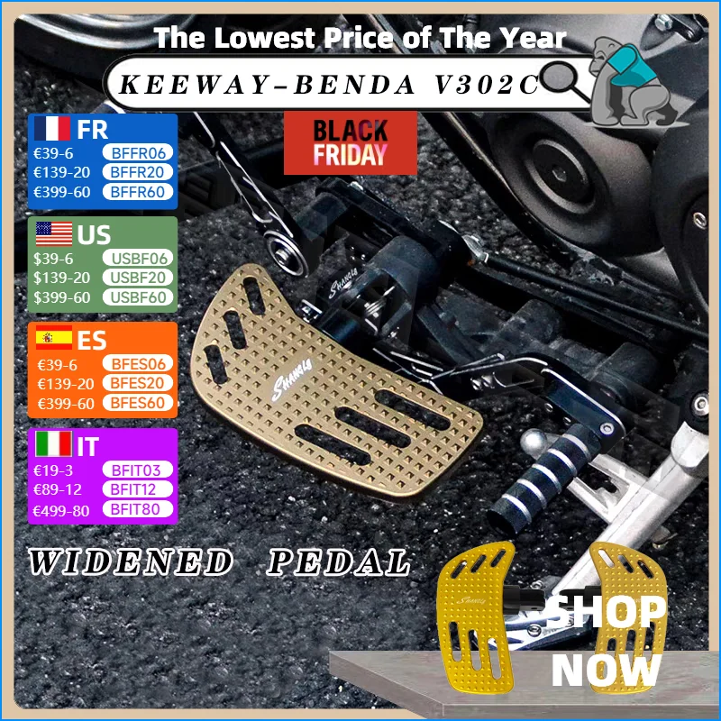 Modificado-Motorista-Footboard-Rider-Footpegs-Ampliado-e-Ampliado-Pedal ...