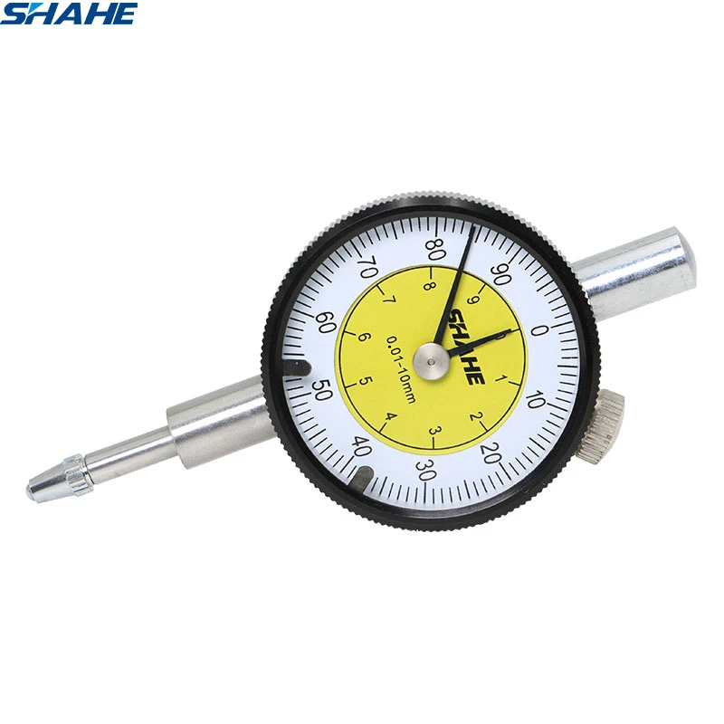 SHAHE MINI Dial Indicator 0 10 mm Meter Precise 0.01 mm Resolution Dial ...
