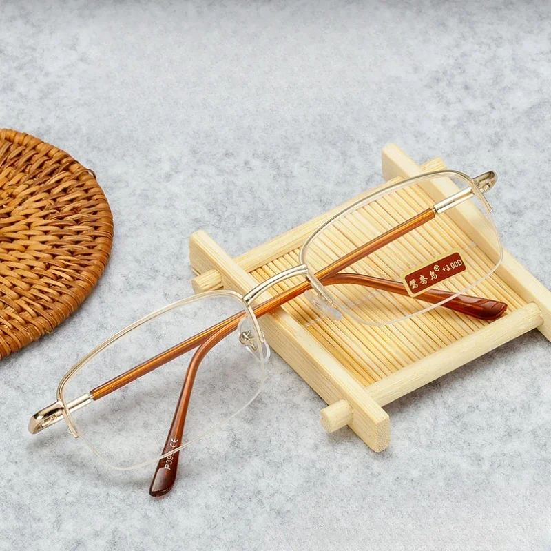 Real-Glass-Lens-Reading-Glasses-Men-Women-Square-Full-Frame-Presbyopic ...