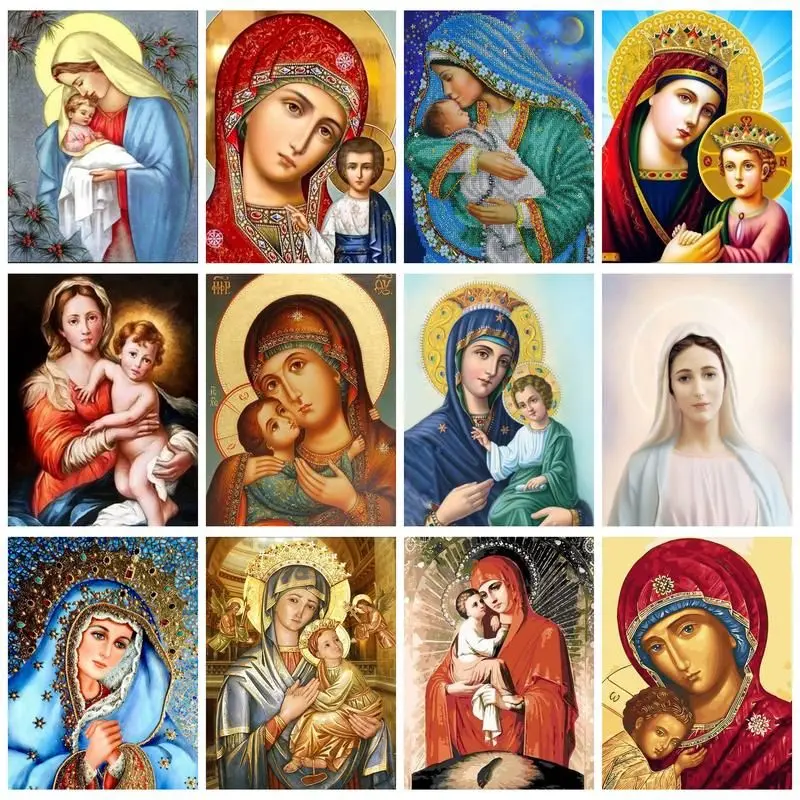 CHENISTORY DIY Pictures By Number Religion Kits Painting By Number the ...