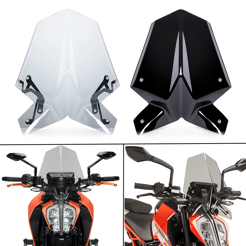 For K-TM Duke 390 250 125 Windscreen Windshield Motorcycle Wind ...