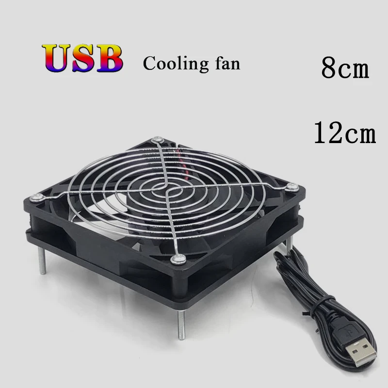 8-12cm-5V-USB-Powered-Computer-PC-Case-Fan-For-Receiver-DVR-Xbox-TV-Box ...