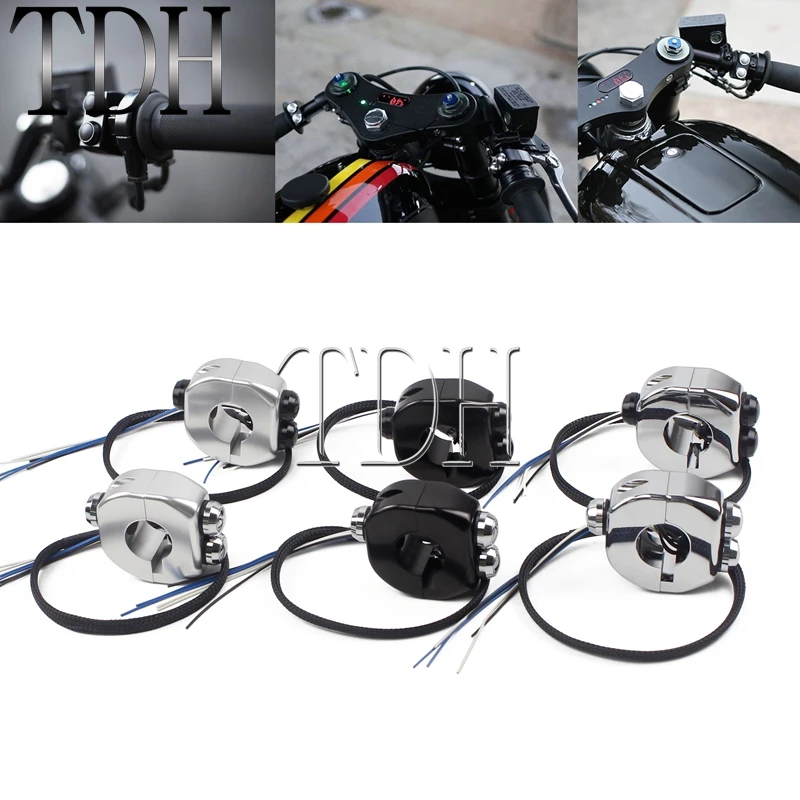 Cafe Racer Aluminum 22mm 7/8" Push Button Momentary Switches For ...