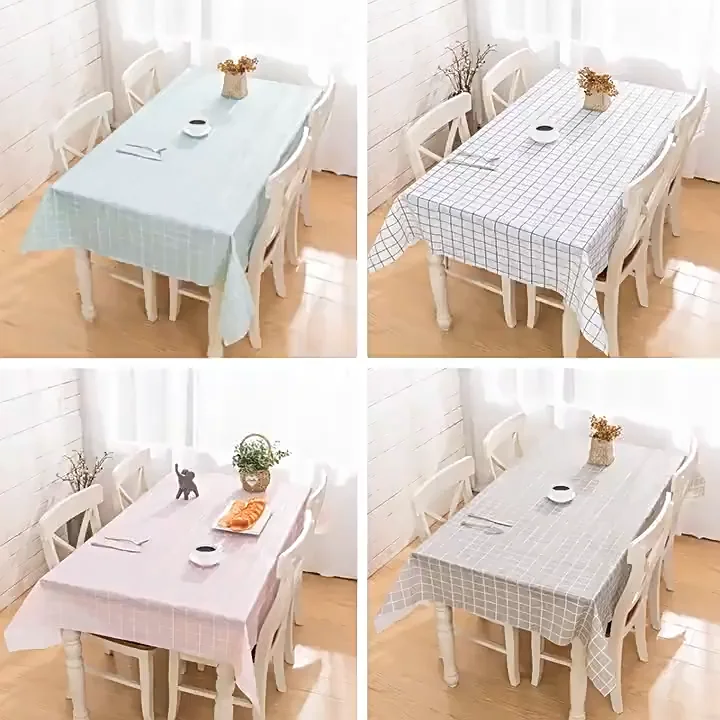 Waterproof & Oilproof PVC Tablecloth - Durable, Dustproof Table Cover ...