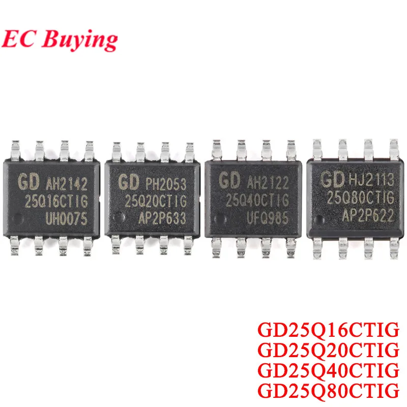 5pcs/lot GD25Q40CTIG 25Q40CTIG 25Q40CT SOP-8 SOP8 4M-bit 3.3V Serial ...