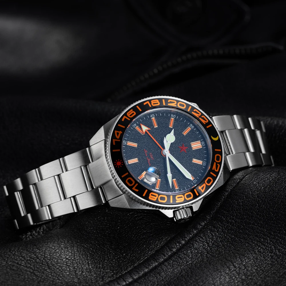 5ATM-GMT-Dual-Time-Zone-Automatic-Mechanical-Men-s-Watch-40MM-NH34 ...