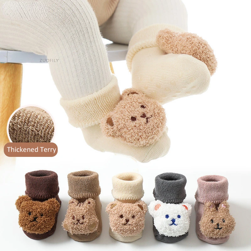 Winter-Doll-Bear-Baby-Socks-Anti-slip-Kids-Floor-Warm-Children-Knit ...
